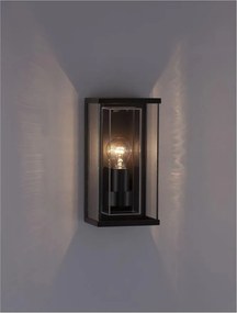NV 9492710 Venkovní nástěnné svítidlo REGINA antracitový hliník a čiré sklo E27 1x12W 220-240V bez žárovky IP65 - NOVA LUCE