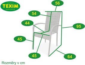 Nábytek Texim Zahradní nábytek - stůl Wilder + 4x židle PARIS PREMIUM