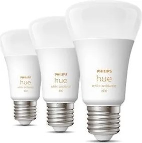 SADA 3x LED Stmívatelná žárovka Philips Hue WHITE A60 E27/6W/230V 2200-6500K