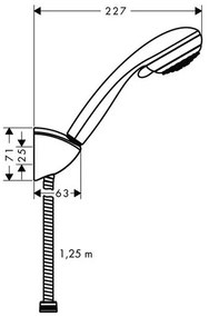 Hansgrohe Crometta 85 Sada se sprchovým držákem 27559000