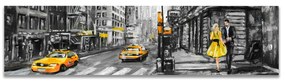 Malvis ® Obraz reprodukce New York žlutý Velikost: panorama - 100x30 cm