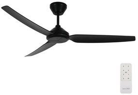 Lucci air | Lucci air 21616349 - Stropní ventilátor POLIS IP55 černá + dálkové ovládání | FAN00288