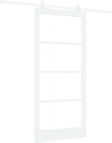 Posuvné dveře ORKDAL 93 x 202 cm Masivní borové dřevo a sklo 3332092