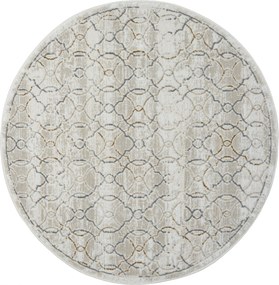 My Flair, Kusový koberec My Floor CA60034 creme kruh, 120x120 (průměr) kruh, šedá, chodba / předsíň