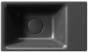 GSI NUBES keramické umývátko 40x23cm, bez otvoru, pravé/levé, černá mat 9636026