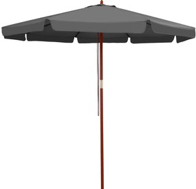 Dřevěný slunečník antracitový Ø330cm UV ochrana 50+ 108782