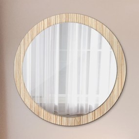 Kulaté dekorativní zrcadlo na zeď Bambusová sláma fi 90 cm