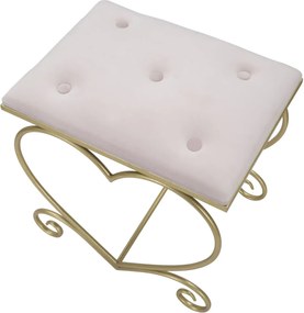 Stolička Heart růžová/zlatá