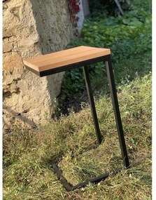 Wudboys Coffee odkladací stolek Barva kovu: Černá, Dřevo..: Dub, moderní skandinávský styl