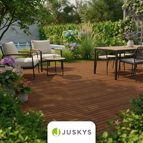 Juskys WPC terasová prkna, teakový dekor Velikost sady: 2 m²