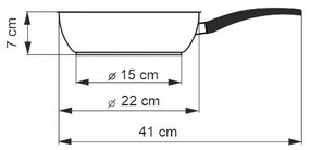 KOLIMAX - české nerezové nádobí KOLIMAX Pánev COMFORT, průměr 22 cm, objem 2.1 l