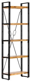 Knihovna s 5 policemi 60 x 30 x 180 cm masivní mangovník 286582