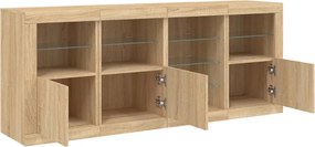 Příborník s LED osvětlením dub sonoma 164 x 37 x 67 cm 3209053