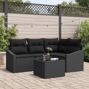 Set pohovek 5 ks Černá polyratan 3346713