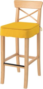 Sedák na židli IKEA Ingolf - barová barva žlutá látka sametová