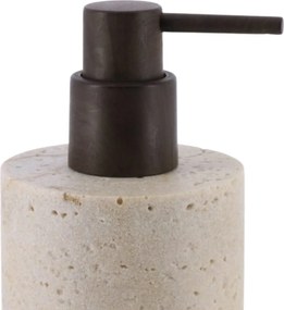 Dávkovač mýdla Glavan, béžová/s dřevěnými prvky, 320 ml