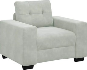 Set pohovek 3 ks Světle šedá samet 3324639