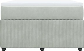 Box spring postel s matrací světle šedá 120x190 cm samet 3285626