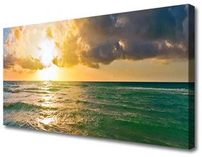 Obraz na plátně Moře Západ Slunce 120x60 cm