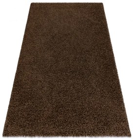 Kusový koberec jednobarevný SOFFI shaggy 5cm hnědý Rozměr: 140x190 cm