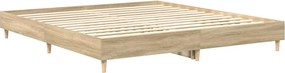 Rám postele bez matrace Dub Sonoma 200x200 cm kompozitní dřevo 3328701
