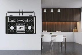 Lepy.cz Samolepka na zeď Rádio Velikost (šířka x výška): 60x48cm, Barevná varianta: Bílá