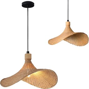 Toolight Toolight, bambusové závěsné svítidlo 30cm 1xE27 APP1642-1CP, přírodní hnědá-černá, OSW-05140