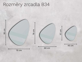 Modré zrcadlo Base B34 45×57
