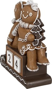 Vánoční adventní kalendář s perníčky Gingerbread - 11*4*13 cm