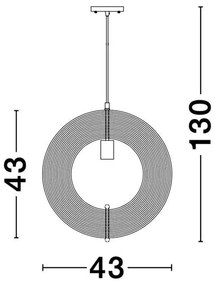 Nova Luce Závěsné svítidlo ASCO přírodní Dřevo hnědý textilní kabel E27 1x12W