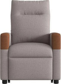 Elektrické zvedací masážní polohovací křeslo taupe textil 3324035