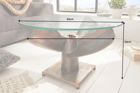 Designový konferenční stůl Propeller, 60 cm, měděný antik