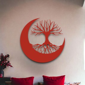 Strom života 16 - kovový obraz na zeď Velikost: 100cm, Barva: Red