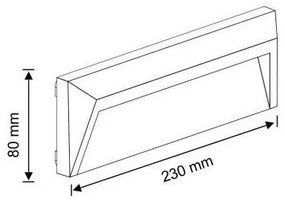 LED Venkovní schodišťové svítidlo HOLDEN LED/1,6W/230V IP65 antracit
