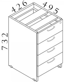 Kontejner Visio LUX 47 x 70 cm