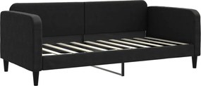 Válenda s přistýlkou černá 90 x 190 cm textil 3196828