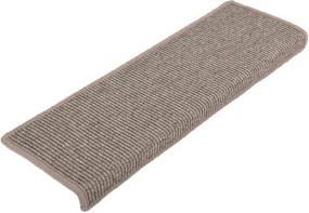 Schodové rohože 15 ks 65 x 21 x 4 cm tmavě béžové s obdélníkovým okrajem 326908