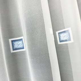 Ervi žakárová záclona 24135 modrá kostka, metráž