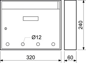 Richter Czech BK.24.D.AM poštovní schránka antracit