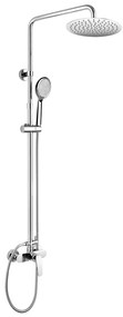 Mereo Mereo, Nástěnná sprchová baterie Eve 150mm se sprch. soupravou, ruční a talířovou slim sprchou o 200 mm, CBE60104SCE