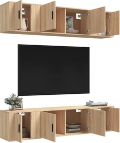 6dílný set TV skříněk dub sonoma kompozitní dřevo 3188657