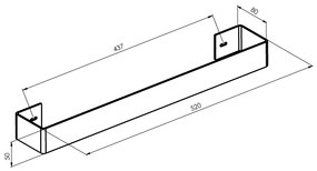 Sapho TABELLA držák ručníků 520 mm, bílá mat MI520W