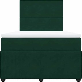 Box spring postel s matrací tmavě zelená 120 x 200 cm samet 3292307