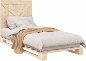 Rám postele s čelem 90 x 200 cm masivní borové dřevo 3281568