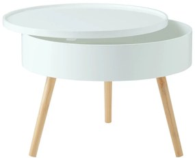 Kulatý konferenční stolek s úložným prostorem, 60 cm