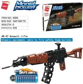 Qman Model Power 6006 AK-47 Assault rifle / Stavebnice / 658 dílků / o