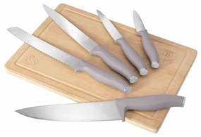 BERLINGERHAUS Sada nožů s prkénkem 6 ks Taupe Collection BH-2967