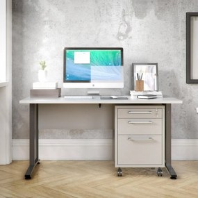 Psací stůl Office 80400/70 dub sonoma/silver grey