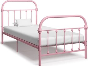 vidaXL Rám postele kov 100 x 200 cm [284505] Barva: Růžová