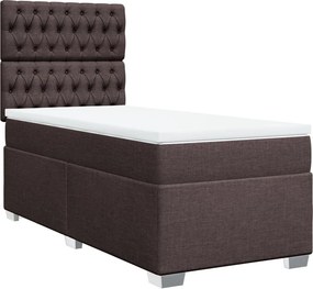Box spring postel s matrací tmavě hnědá 80x200 cm textil 3292625